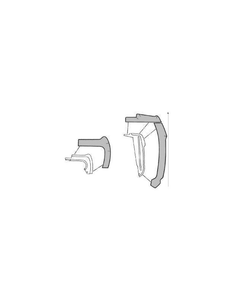 1964 - 66 Mustang Fender Splash Shield Rubber Kit (Front)